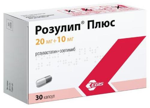 Розулип Плюс, капсулы 20 мг+10 мг, 30 шт. купить по цене 1 546 руб. в Москве, инструкция, отзывы ...