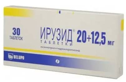 Ирузид, таблетки 20 мг+12.5 мг, 30 шт. купить по цене 817 руб. в Казани, инструкция, отзывы в ...