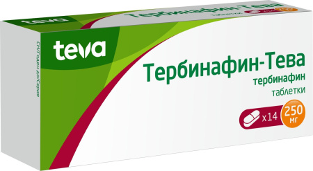 Тербинафин-Тева, таблетки 250 мг, 14 шт. купить по цене 784 руб. в ...