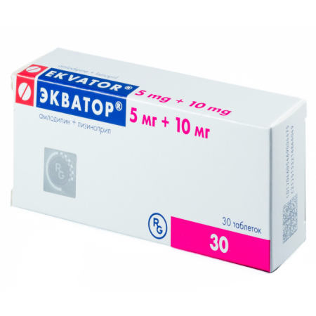 Экватор, таблетки 5 мг+10 мг, 30 шт. купить по цене 872 руб. в Москве ...